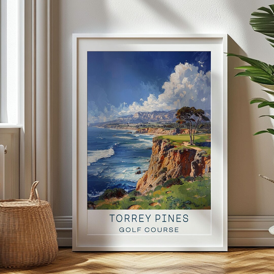 Personalized Travel Gift, Torrey Pines Golf Course Travel Print ...