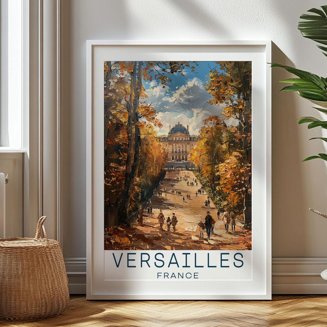 Personalized Travel Gift, Versailles Travel Print, France Art Gift ...
