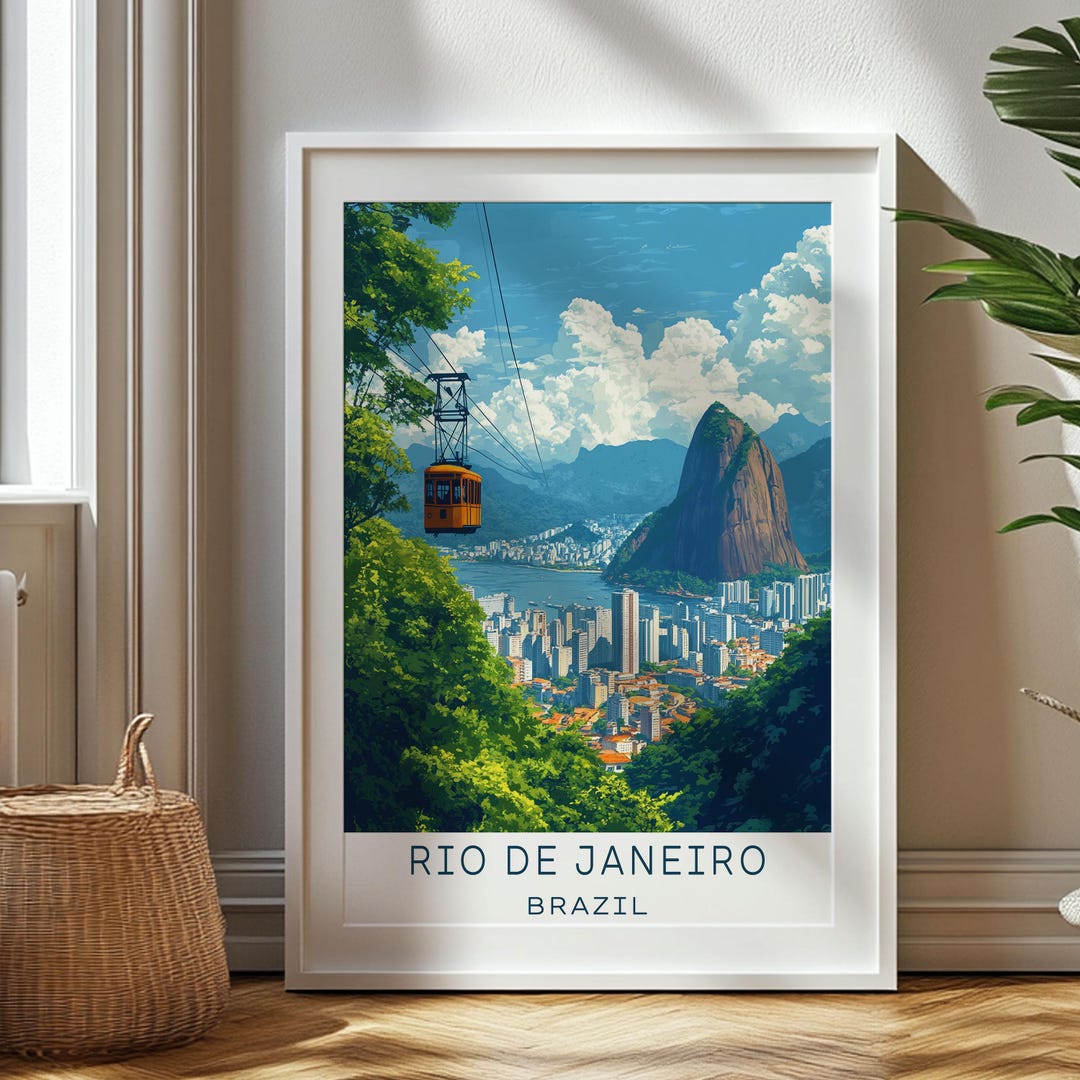 Personalized Travel Gift, Rio De Janeiro Travel Print, Brazil Art Gift ...