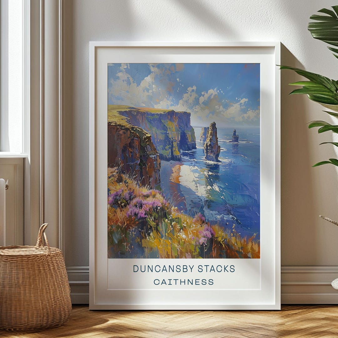 Personalized Travel Gift - Duncansby Stacks Travel Print - Caithness ...
