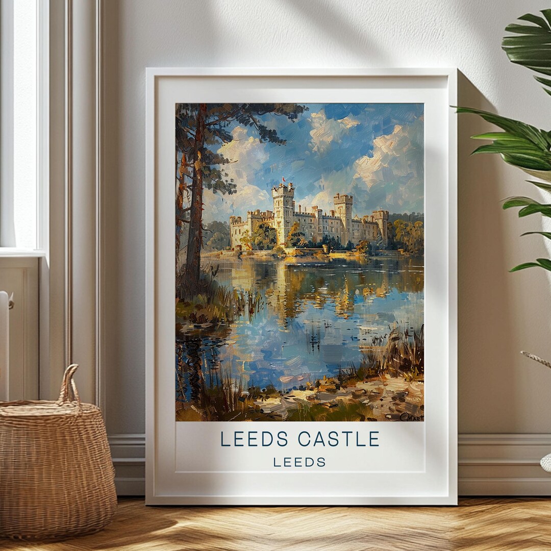 Personalized Travel Gift - Leeds Castle Travel Print - Leeds Art Gift ...
