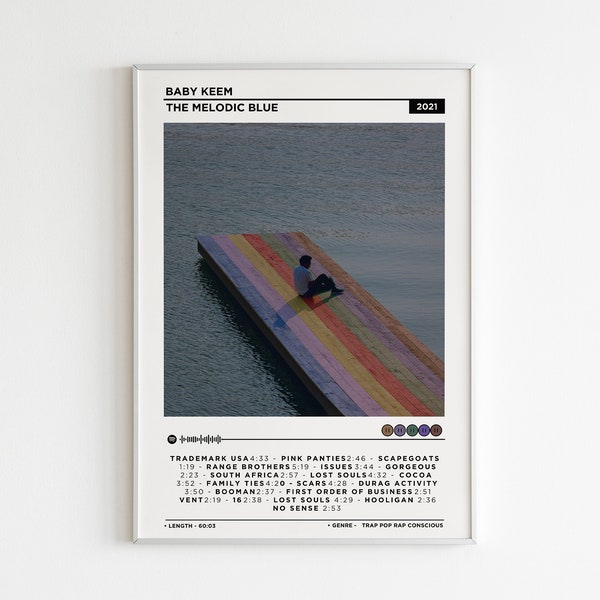 Melodic Blue Album Cover Poster - Etsy