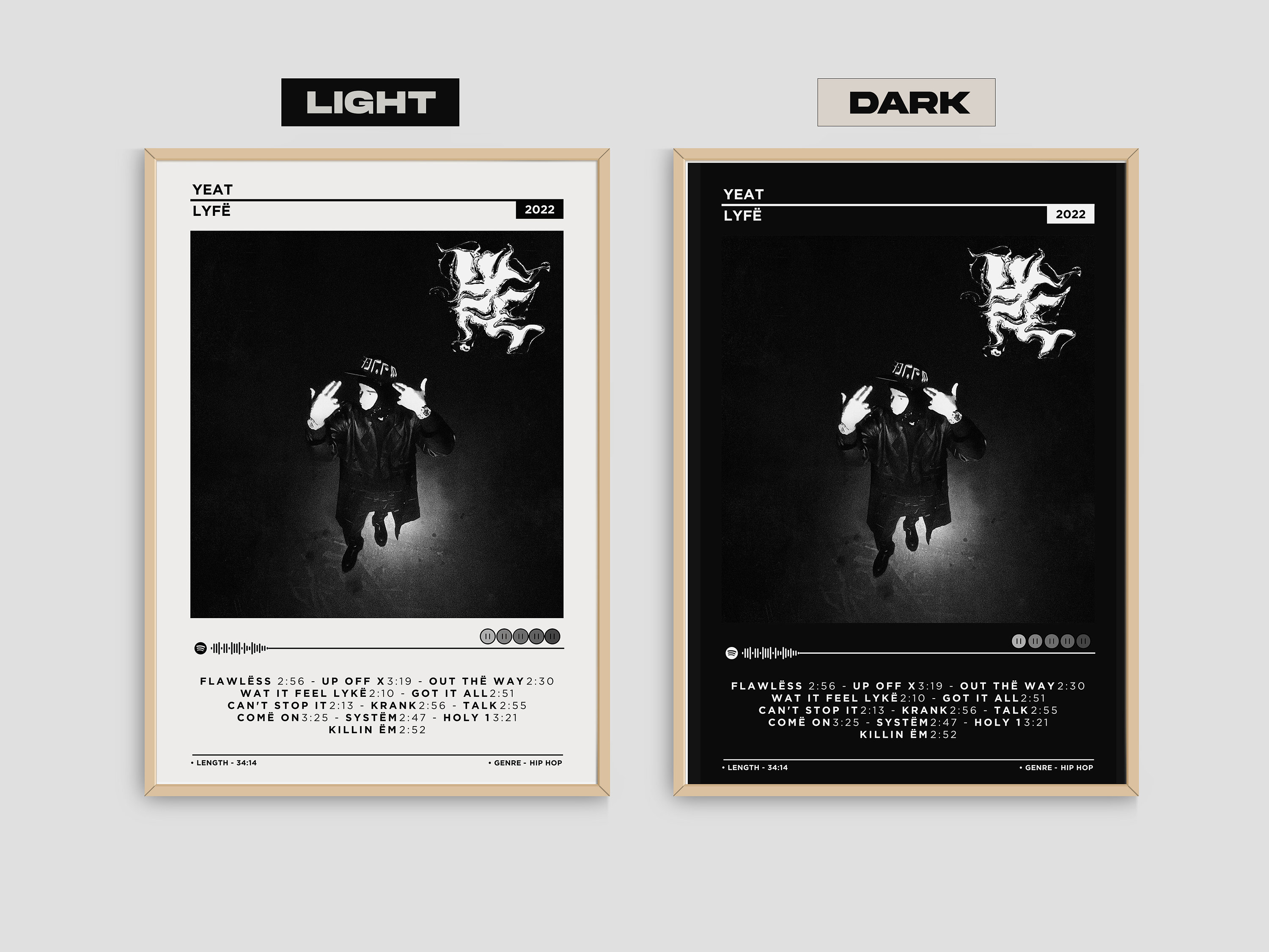 Yeat - Lyfe Posters / Yeat Albums / Album Cover Poster