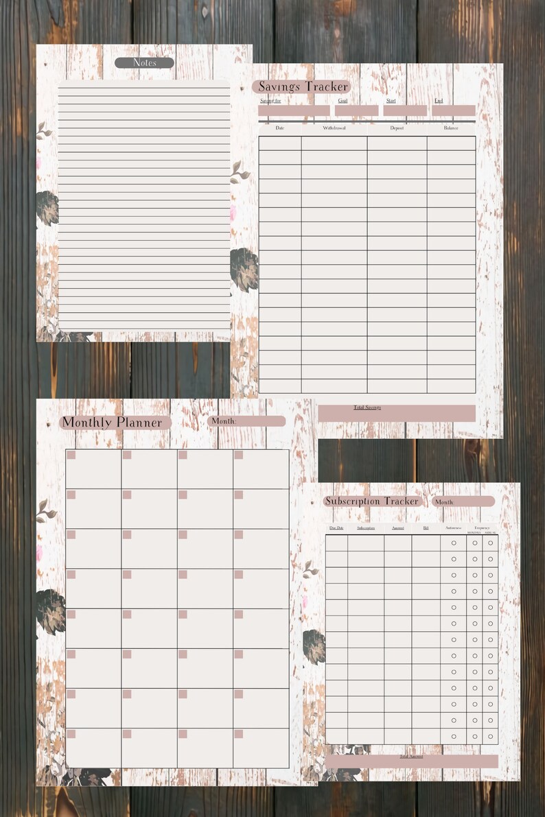 Editable messy Bun Budget Planner DIGITAL DOWNLOAD - Etsy