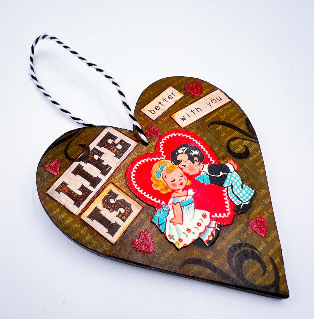 Husband & Wife Valentine’s Gift – Cute MCM Heart Decor - Etsy