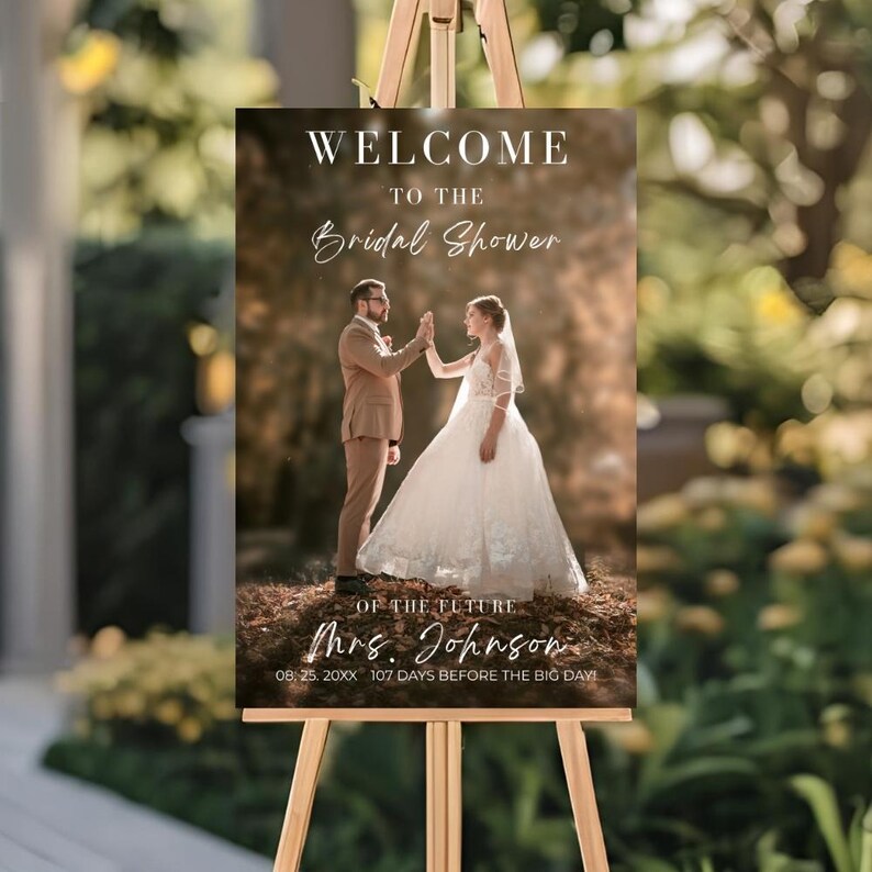 Printed + Shipped Bridal Shower Welcome Sign, Printed Bridal Shower ...