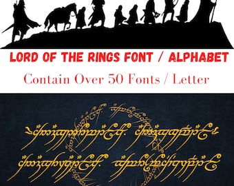 Lord of Rings Font - Etsy