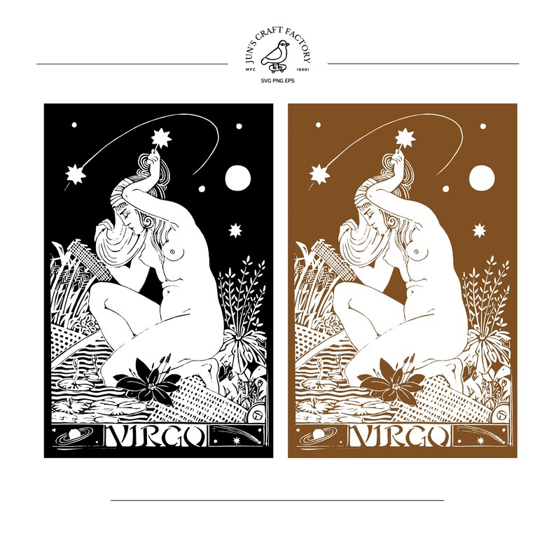 Virgo Zodiac Card Svg, Virgo Astrology Printable, Virgo Zodiac Sign ...