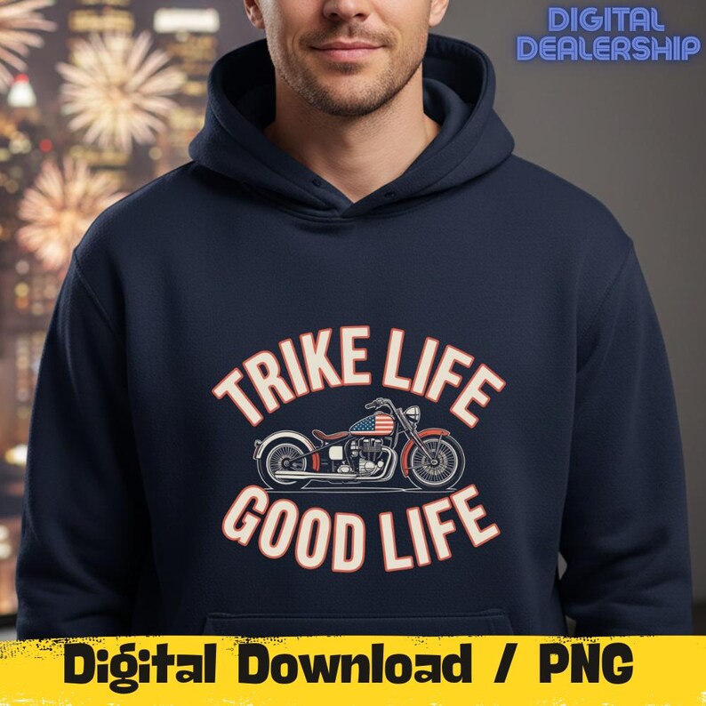 Funny Trike Life PNG: Good Life Trike Motorcycle Triker Png Retro Biker ...
