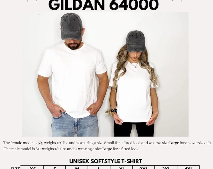 Editable Gildan 64000 Video Size Chart, Gildan 64000 Video, Gildan ...