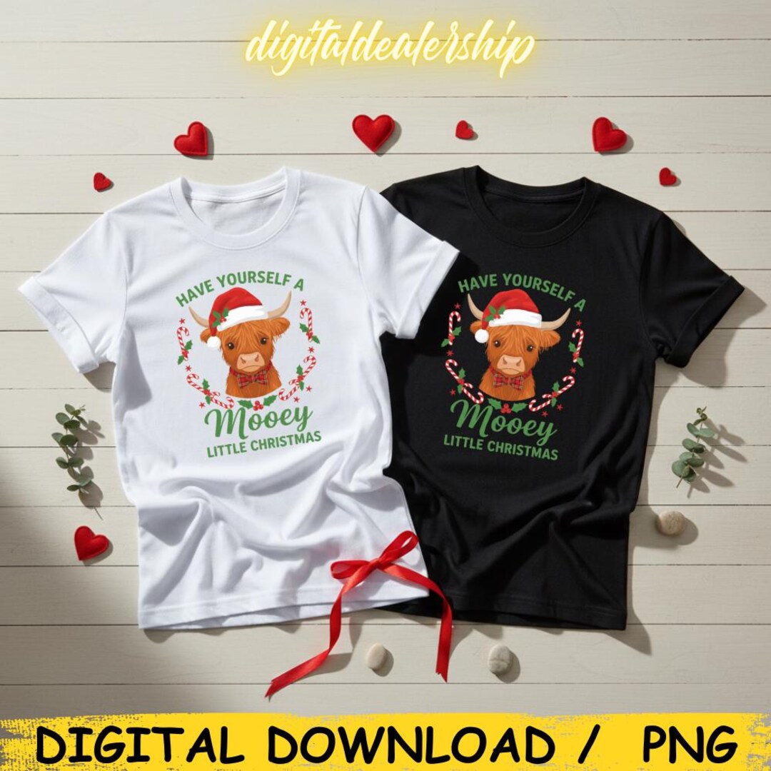 Christmas Cow PNG: Have Yourself A Mooey Little Christmas Funny Santa ...