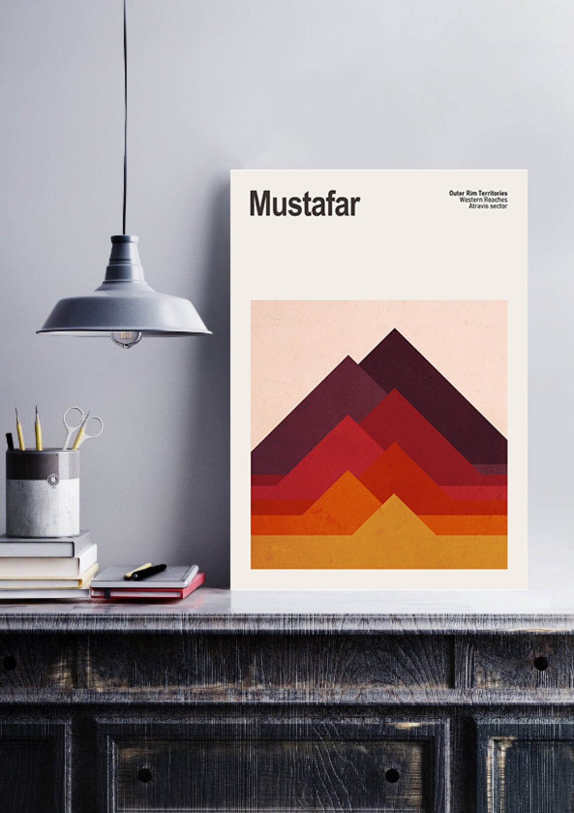 Star Wars Planets Travel Poster Set Mid Century Travel Poster Set 24 ...