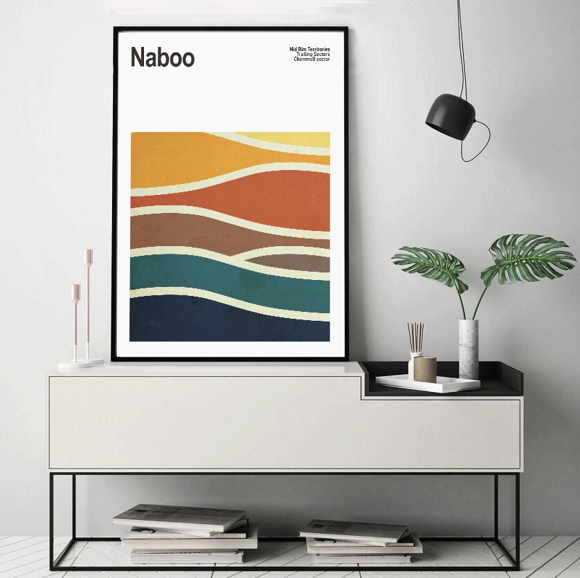 Star Wars Planets Travel Poster Set Mid Century Travel Poster Set 24 ...