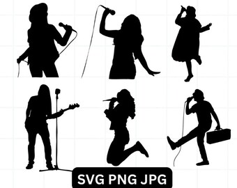 Singer Svg, Singing People Svg, Women Singing Song , Dancing and ...