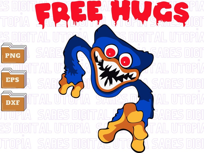 Huggy Wuggy SVG and PNG Cut Digital File Layered Digital - Etsy Israel