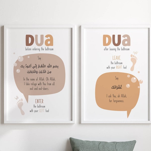 Islamic Bathroom Dua - Etsy