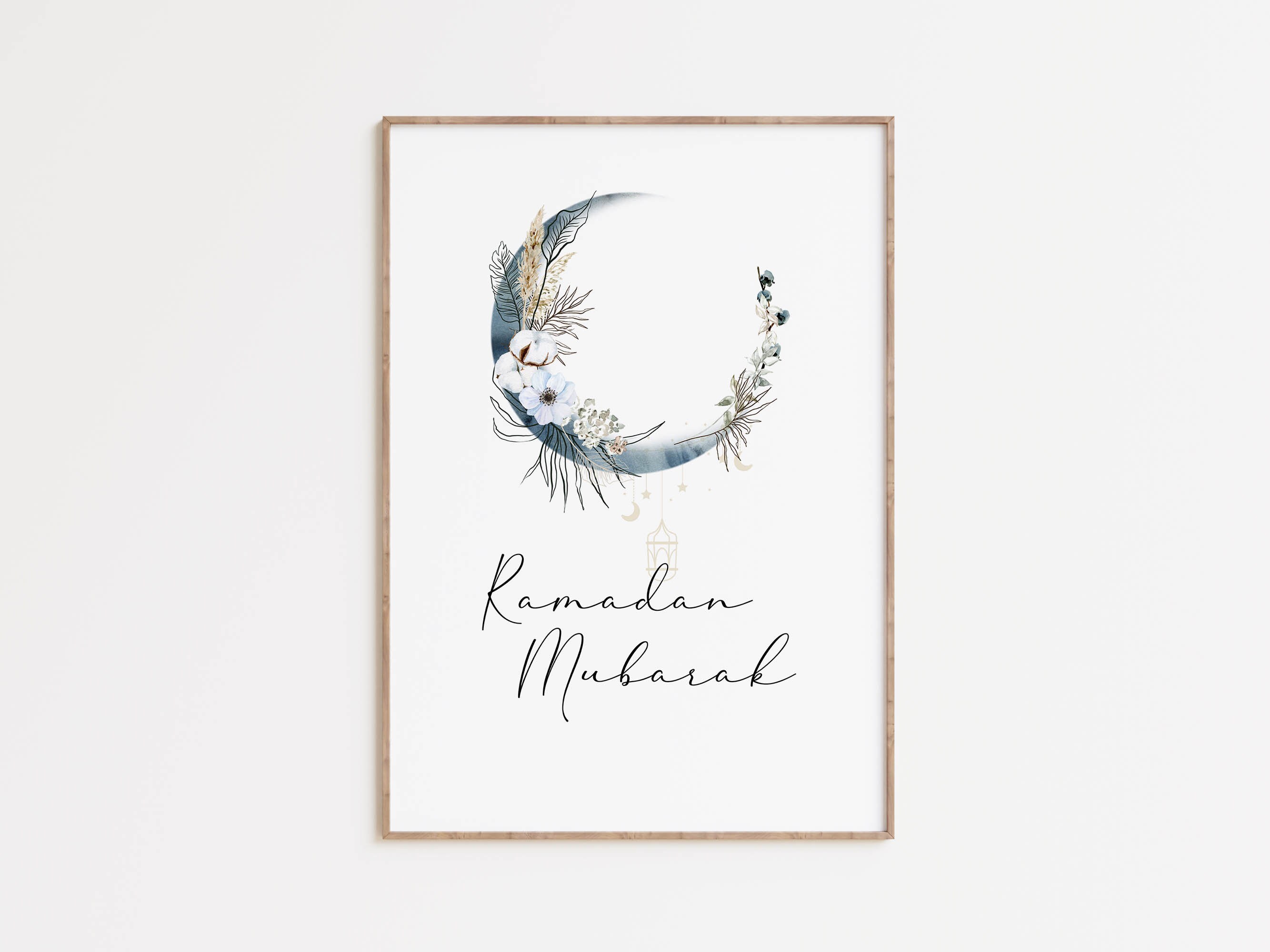 Ramadan Mubarak Printable Art Sign Islamic Digital Wall Art - Etsy