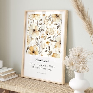 Islamic Wall Art Print, Printable Muslim Quran Verse Poster, Inspiring ...