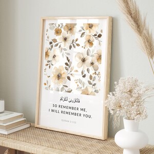 Islamic Wall Art Print, Printable Muslim Quran Verse Poster, Inspiring ...