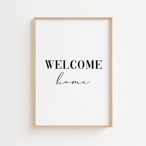 Welcome Home Printable Wall Art - Digital Download, Minimalist Print in ...