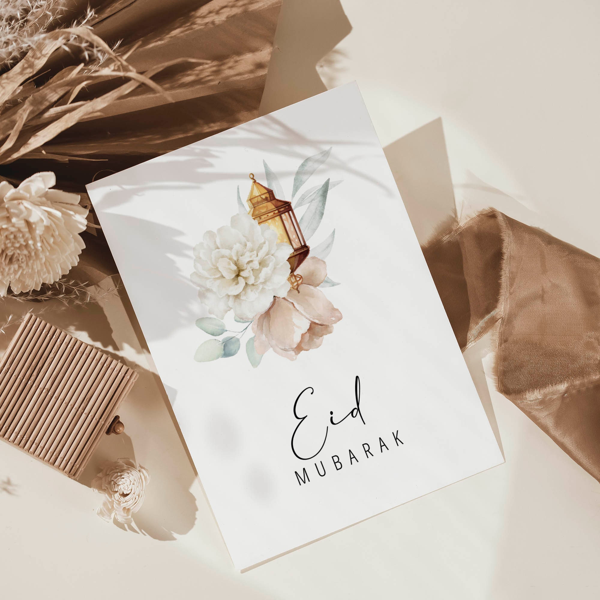 Printable Eid Mubarak Cards Set of 6, Modern Eid Mubarak Decoration DIY ...