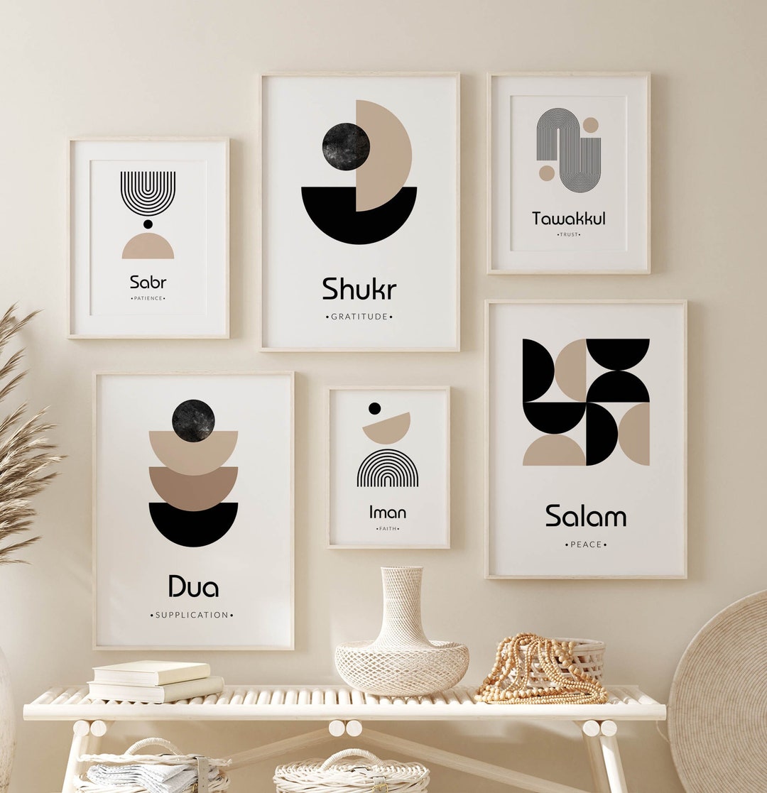 Islamic Gallery Wall Art, Set of 6 Islam Posters Digital Download ...
