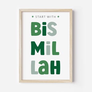 Set of 3 Islamic Wall Art for Children Digital Download, Printable ...