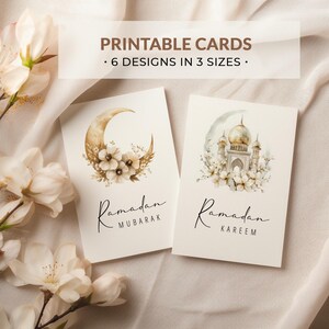 Set of 6 Ramadan Cards - Digital Download, Ramadan Gifts, Printable ...