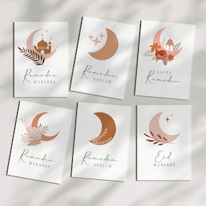 Printable Ramadan Mubarak Cards, Islamic Greeting Cards Digital ...