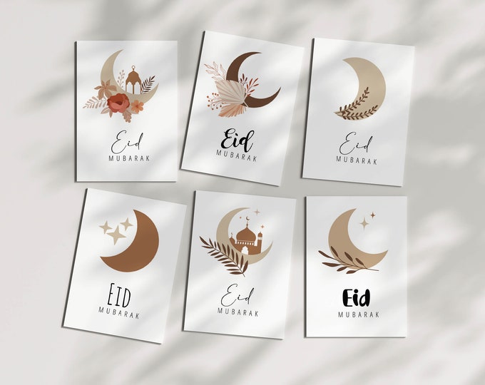 Printable Eid Mubarak Cards, Islamic Greeting Cards Digital Download ...