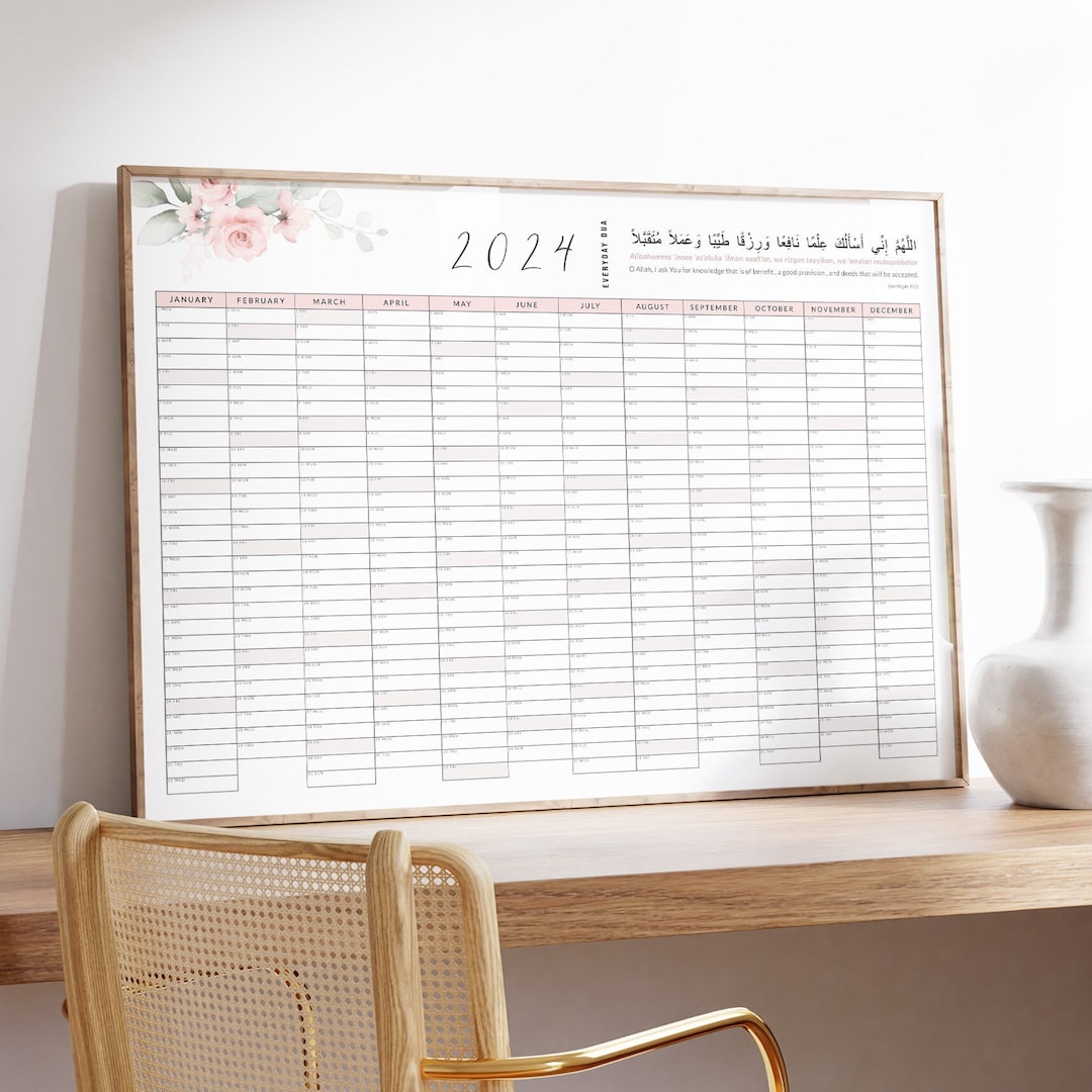 Islamic Calendar 2024 Digital Download, Printable Yearly Planner 2024 ...