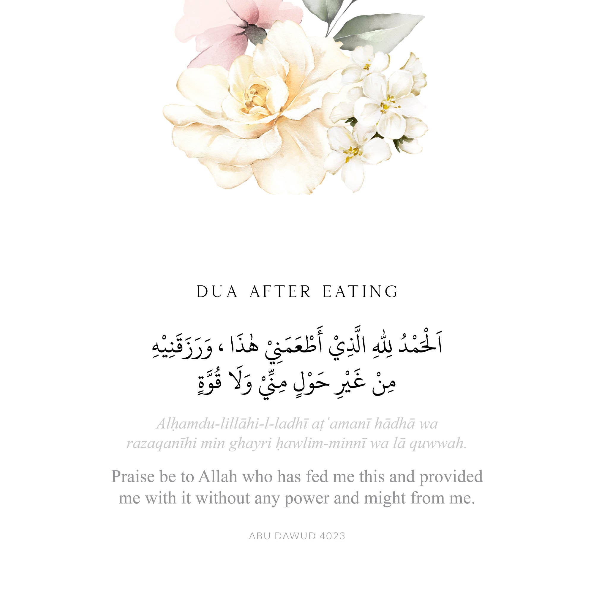 Islamic Wall Art Digital Download, Dua After Eating Printable Posters ...