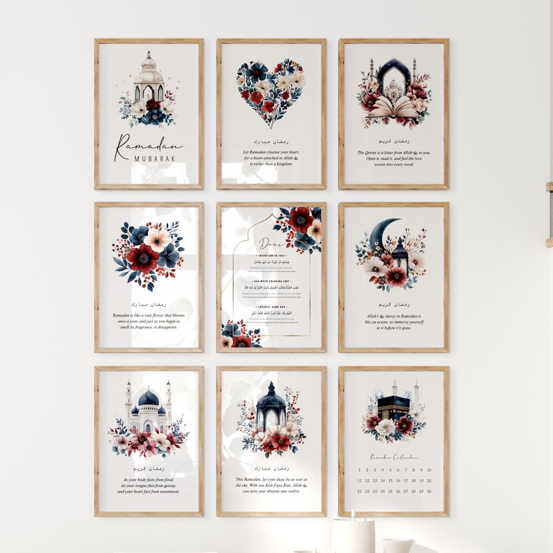 Set of 6 Ramadan Islamic Wall Art, Islam Posters Digital Download ...