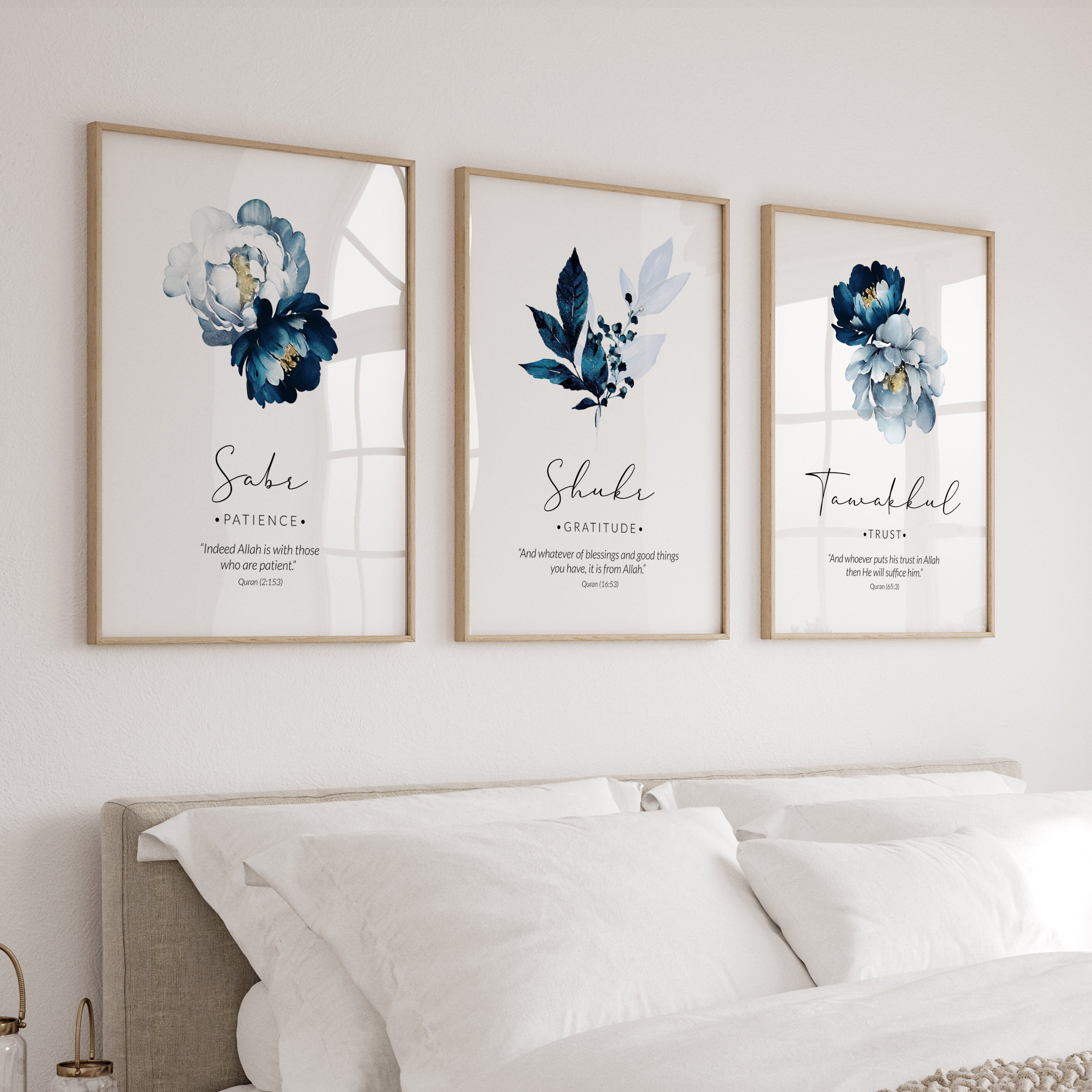 Islamic Wall Art Digital Download, Set of 3 Muslim Posters & Prints ...