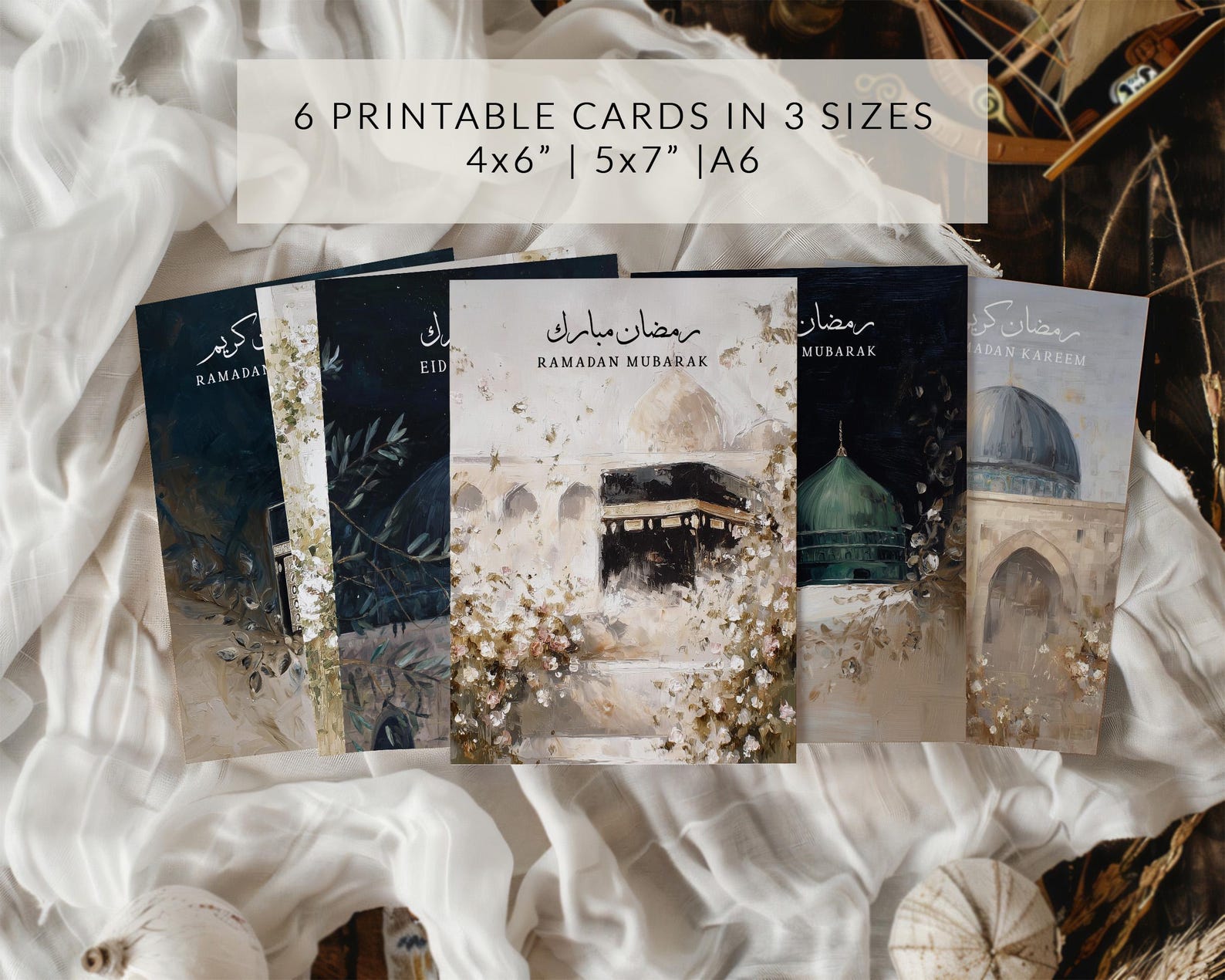 Set of 6 Ramadan & Eid Cards - Digital Download, Ramadan Gifts ...