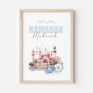 Ramadan Mubarak Wall Art Digital Download, Islamic Printable Poster ...