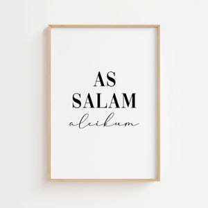 Islamic Printable Wall Art as Salam Aleikum - Digital Download, Muslim ...