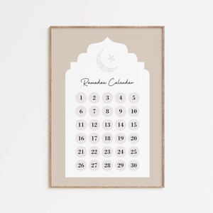 Ramadan Calendar Digital Download Wall Art, Ramadan Planner Countdown ...