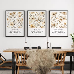 Islamic Wall Art, Set of 3 Islam Posters Digital Download, Muslim ...