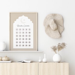 Ramadan Calendar Digital Download Wall Art, Ramadan Planner Countdown ...