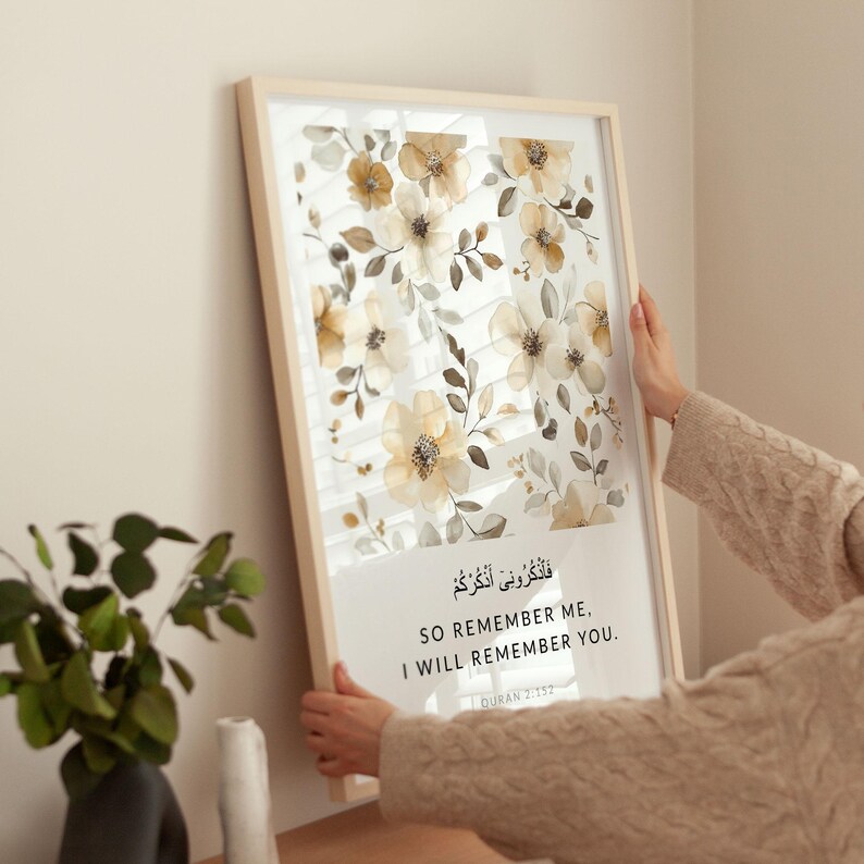 Islamic Wall Art Print, Printable Muslim Quran Verse Poster, Inspiring ...