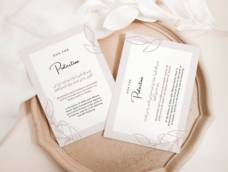 Islamic Art Dua Cards CANVA TEMPLATE Personalised Dua Card - Etsy