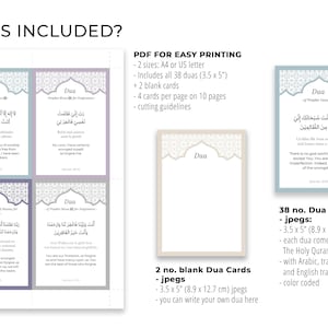 Islamic Dua Cards Digital Download, Ramadan Eid Gift, Printable Quran Dua Flash Cards Arabic ...