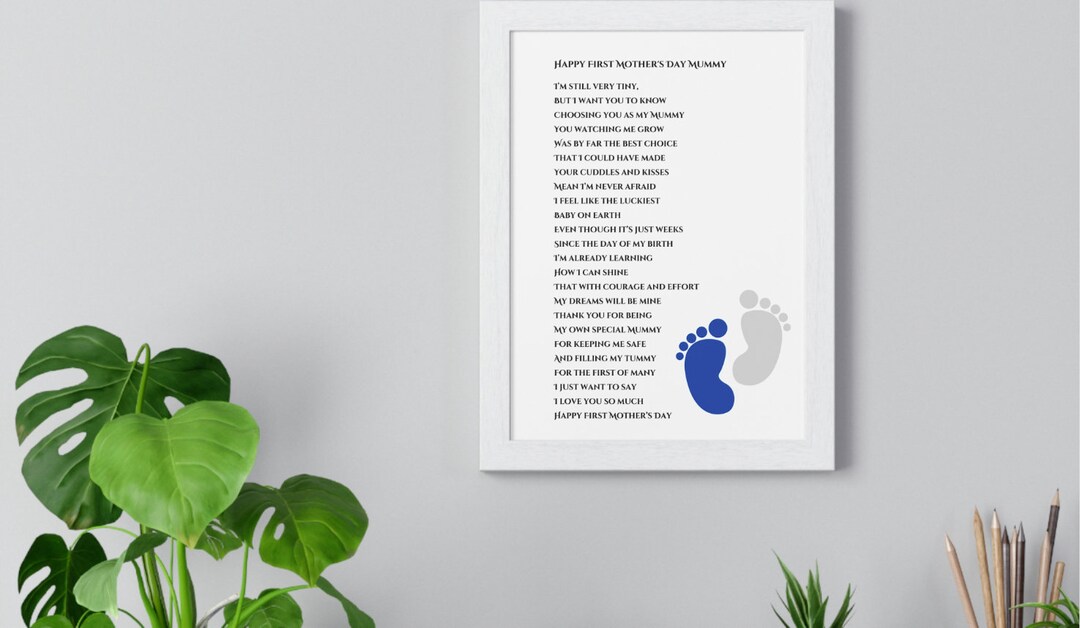 First Mother's Day Poem With Baby Feet - Etsy