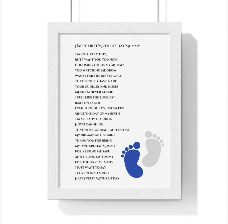 First Mother's Day Poem With Baby Feet - Etsy
