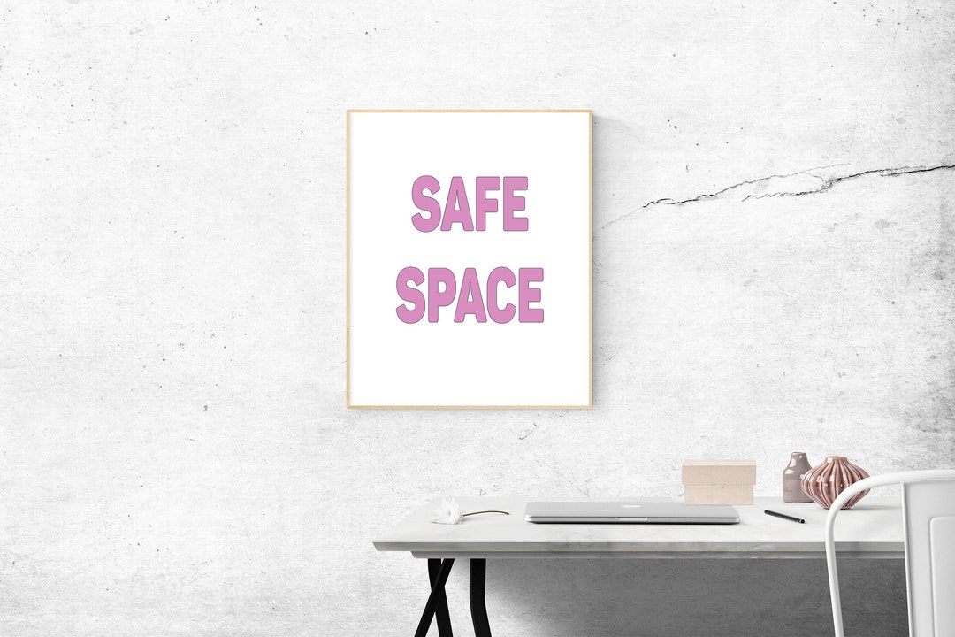 SAFE SPACE Poster Printable Perky Poster Wall Art Printable ...