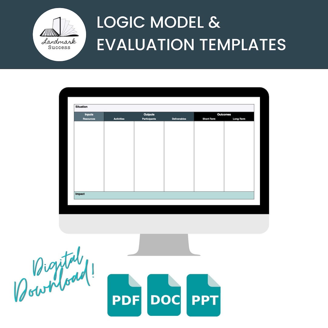 Logic Model & Evaluation Templates | Project Planning | Nonprofit ...