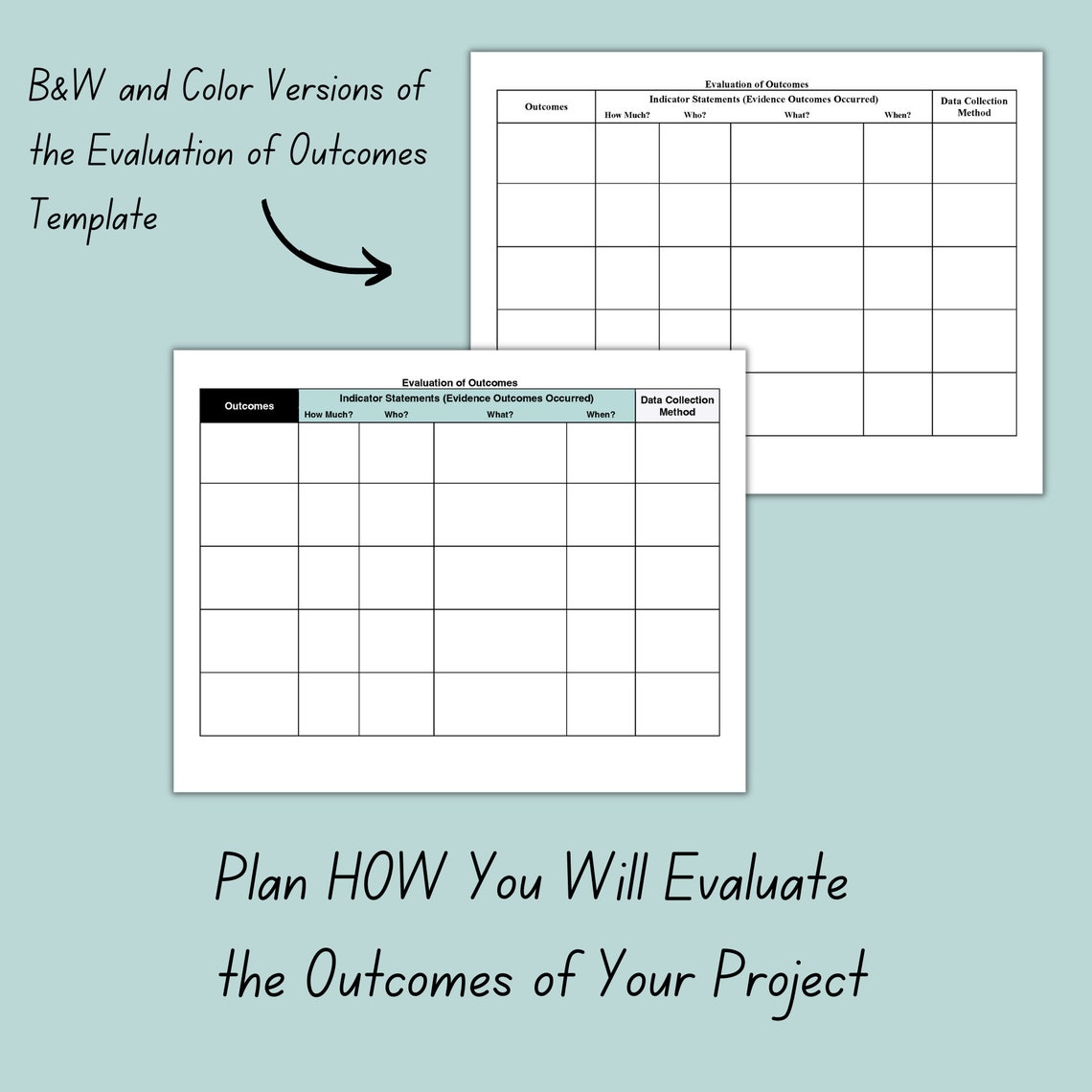 Logic Model & Evaluation Templates | Project Planning | Nonprofit ...