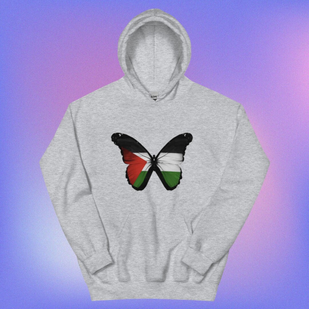 Woman's Palestine Butterfly Hoodie - Etsy
