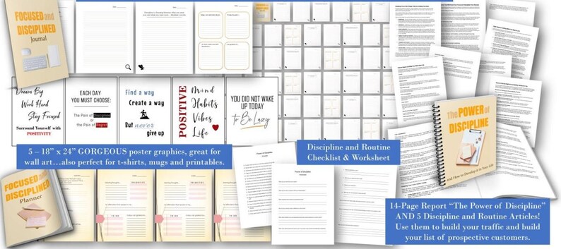 Developing Focus & Discipline, Planner/organiser - Etsy